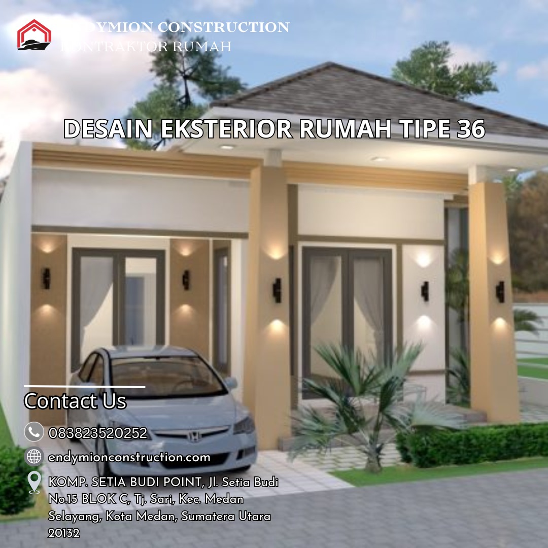 Desain Eksterior Rumah Tipe 36 | 100% GRATIS DESIGN