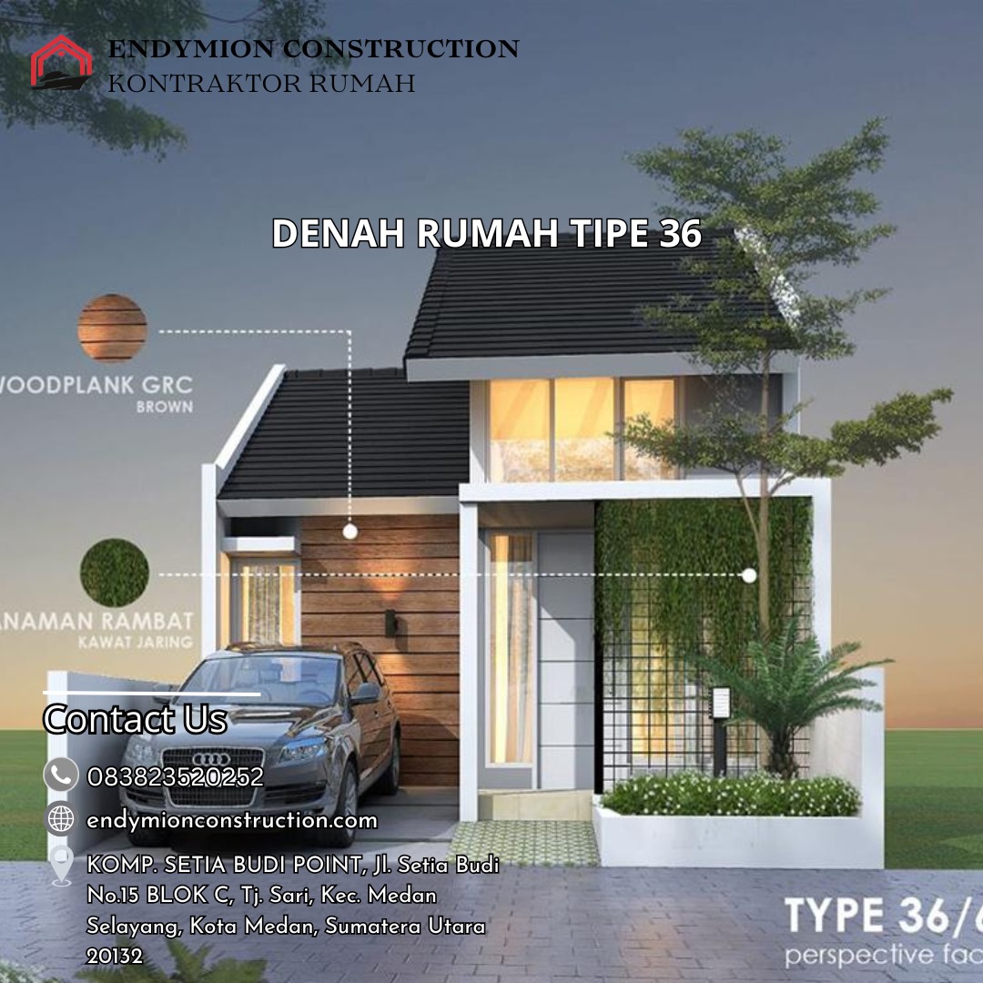Denah Rumah Tipe 36 100% Gratis Design