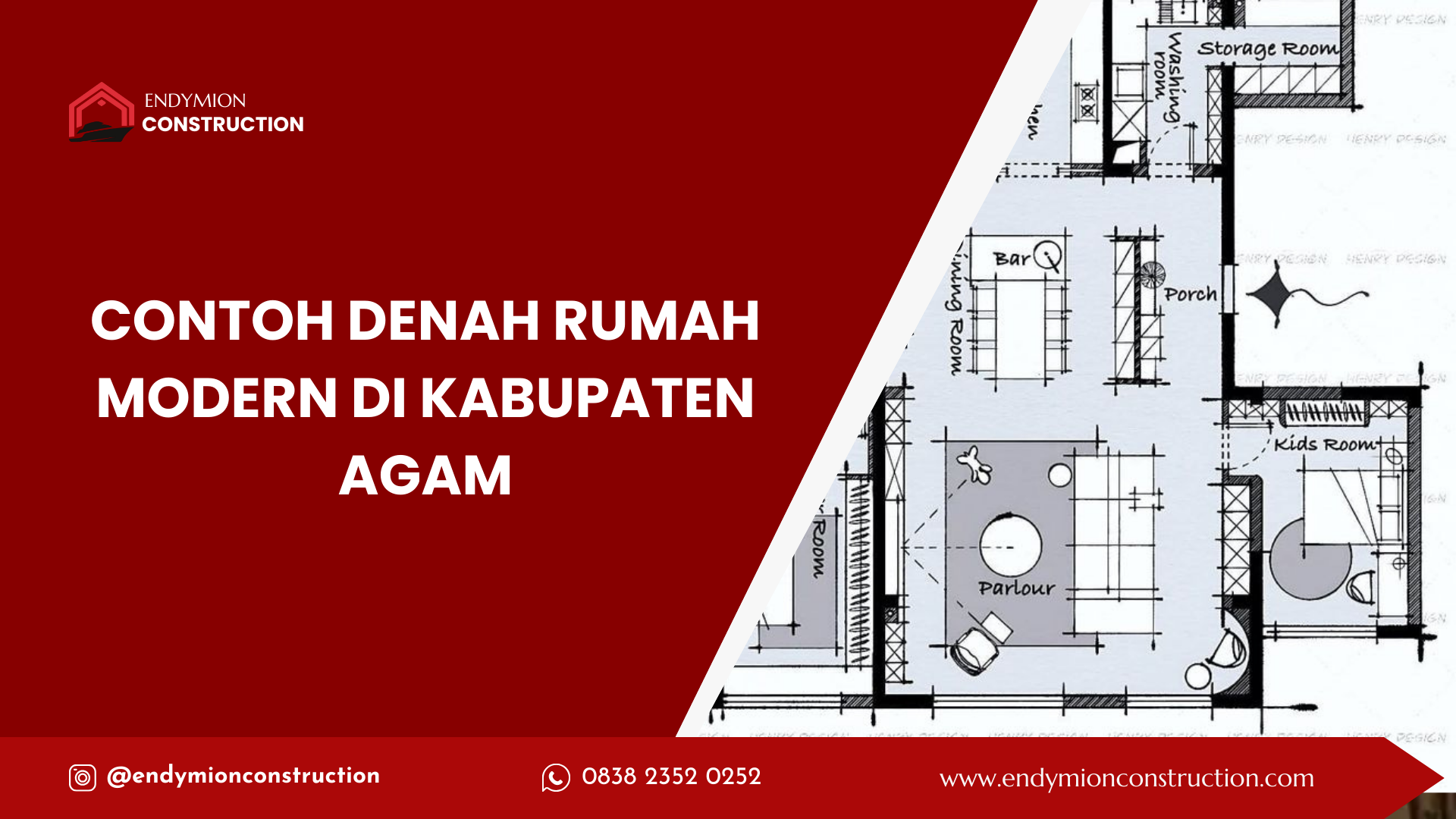 Contoh Denah Rumah modern di Kabupaten Agam - Arsitek Medan - Endymion ...