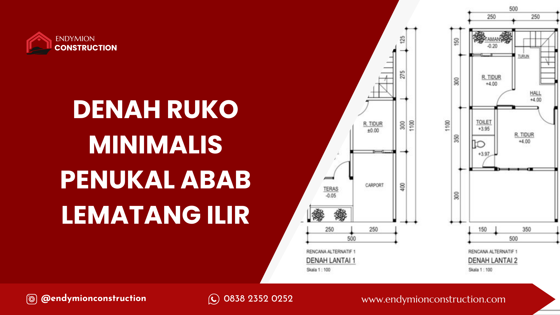 Denah Ruko Minimalis Penukal Abab Lematang Ilir - Arsitek Medan ...