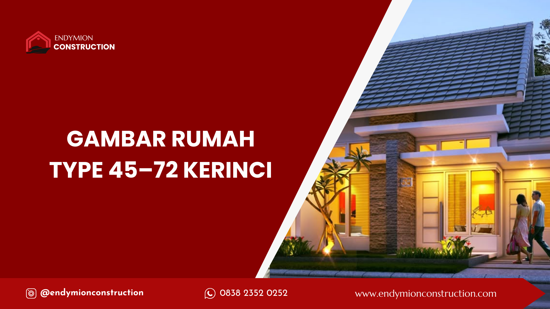 Gambar Rumah Type 45–72 Kerinci - Arsitek Medan - Endymion Construction
