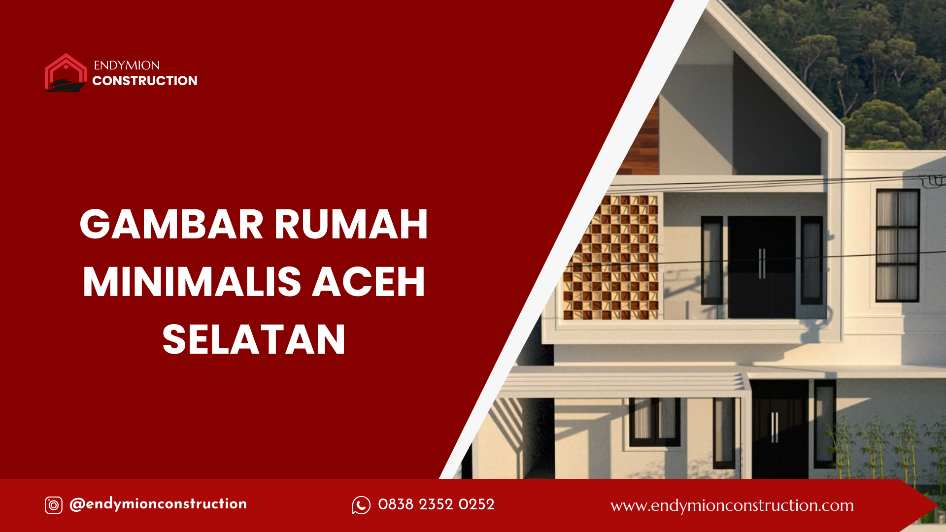 Gambar Rumah Minimalis Aceh Selatan - Arsitek Medan - Endymion Construction