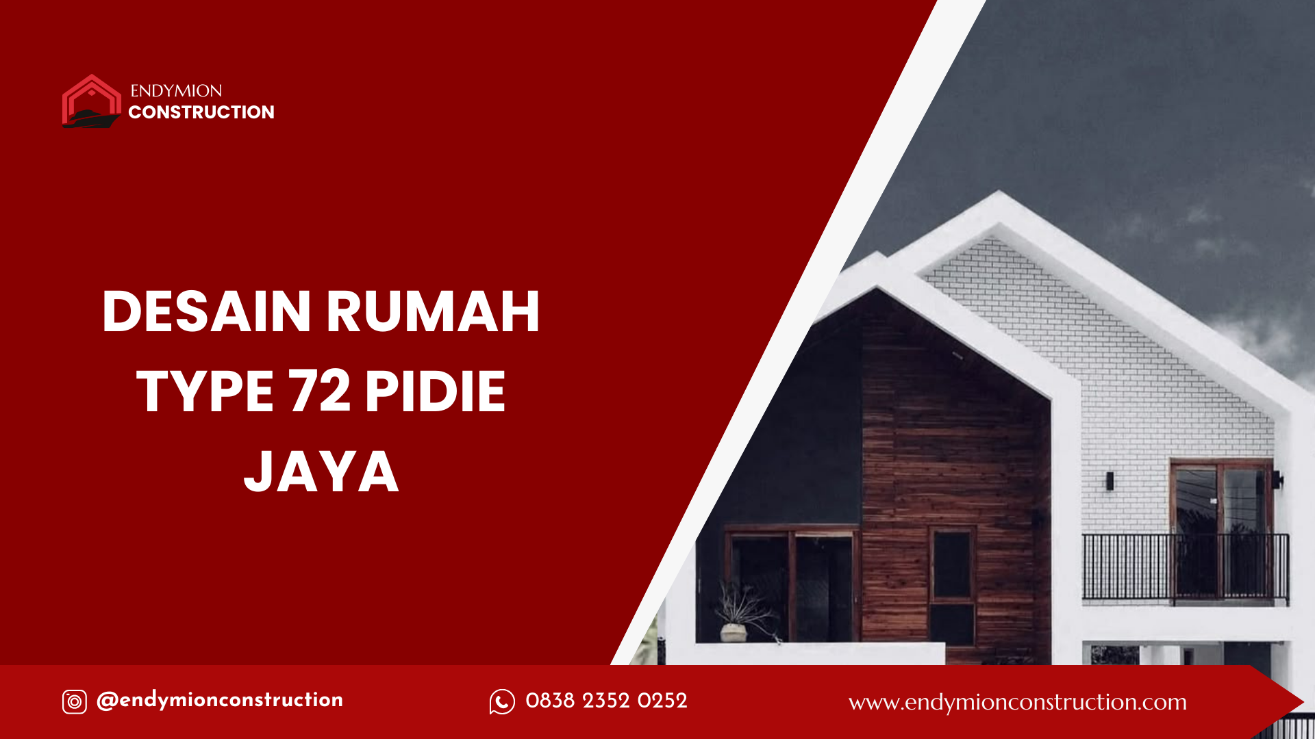 Desain Rumah Type 72 Pidie Jaya - Arsitek Medan - Endymion Construction